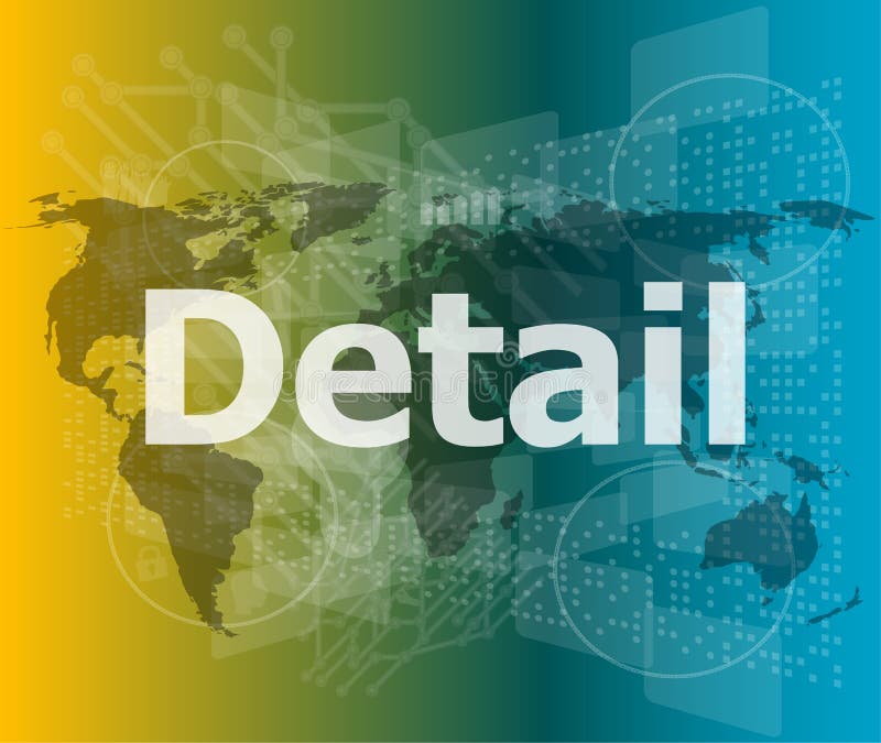 The Word Detail on Digital Screen, Business Concept Stock Photo - Image ...