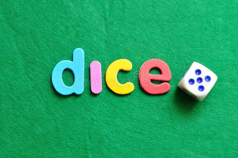 Word with dice culture stock photo. Image of jackpot - 53492496