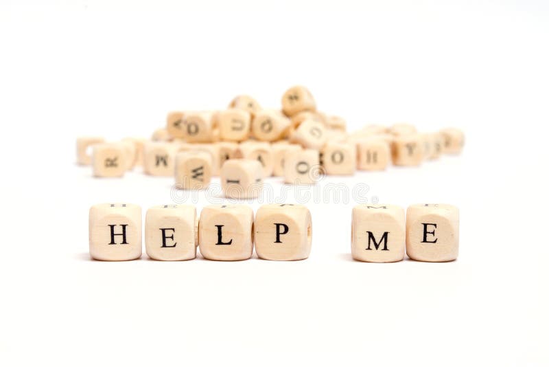 Dice and help stock image. Image of advertising, actual - 66566093