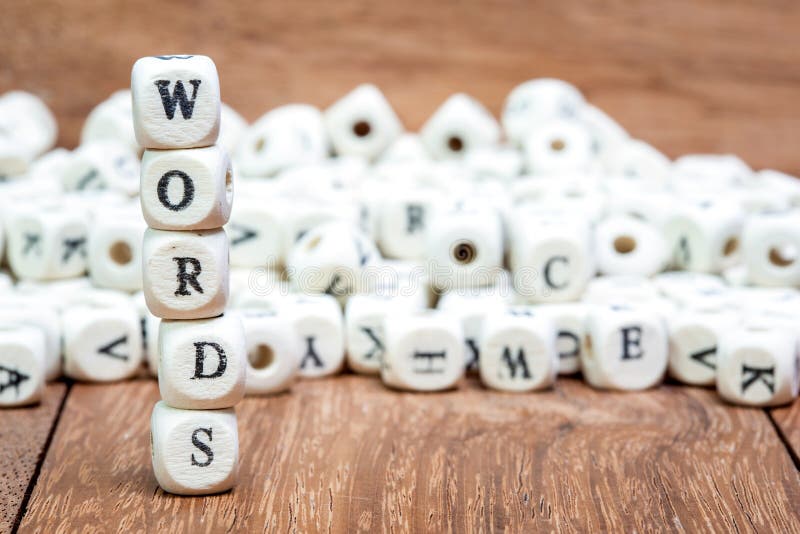 Word with Dice on White Background Stock Image - Image of background ...