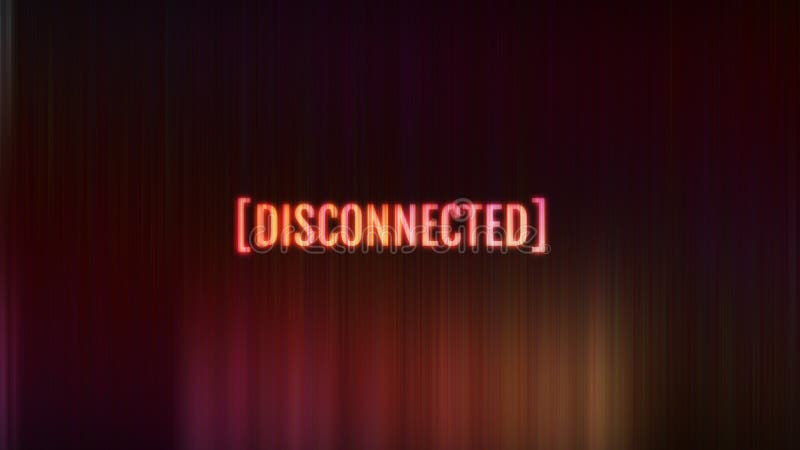 Word Disconnected with Technology Glitch Effect Stock Illustration ...