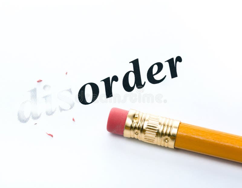 Word disorder and order stock image. Image of achievement - 93890993