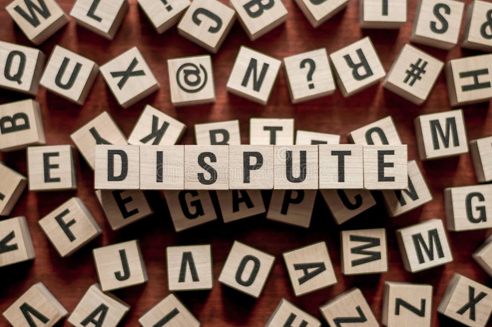 The Word of Dispute on Building Blocks Concept Stock Photo - Image of ...
