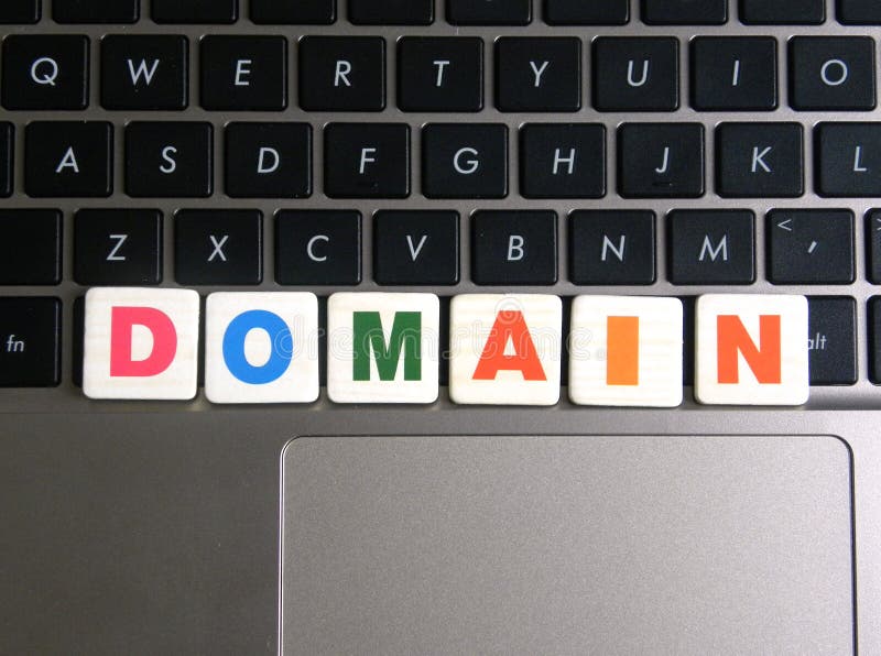 Word Domain on Keyboard Background Stock Image - Image of root ...