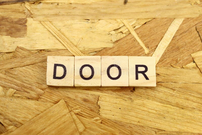 Word Door Made of Wooden Letters Stock Image - Image of imagination ...