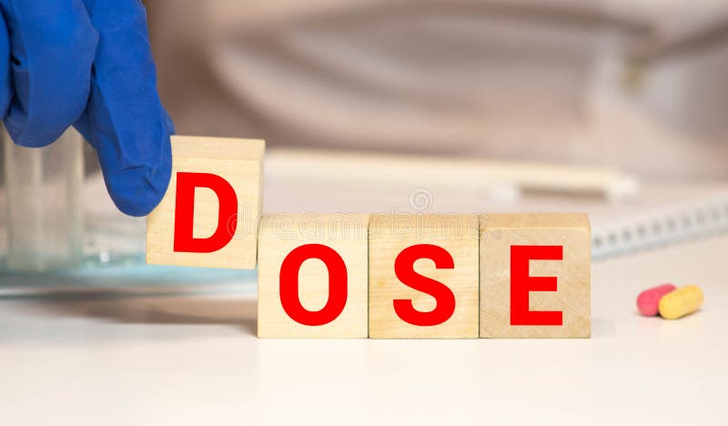 Word Dose Spelled on Dice, Medical Concept Stock Image - Image of ...