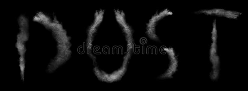Word Dust Finger Written in a Pile of Dust Stock Photo - Image of ...
