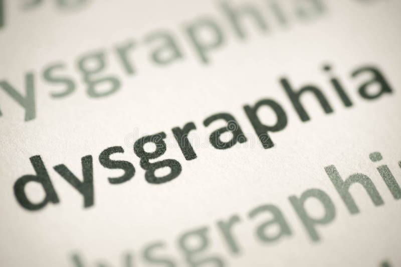 Word Dysgraphia Printed on Paper Macro Stock Image - Image of detail ...