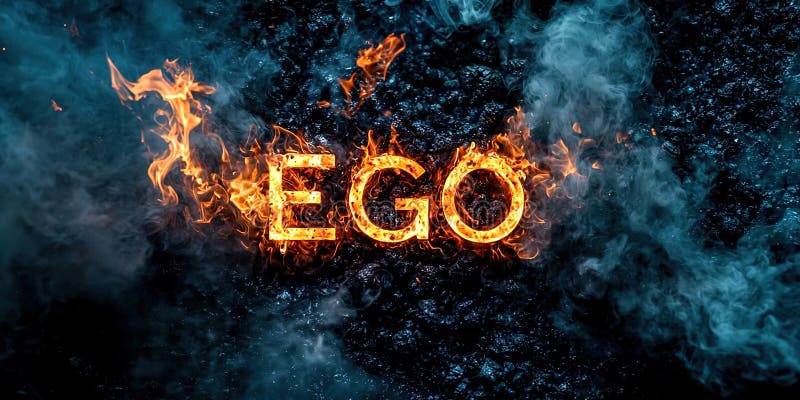 The word ego is in smoke stock photo. Image of king - 337041468