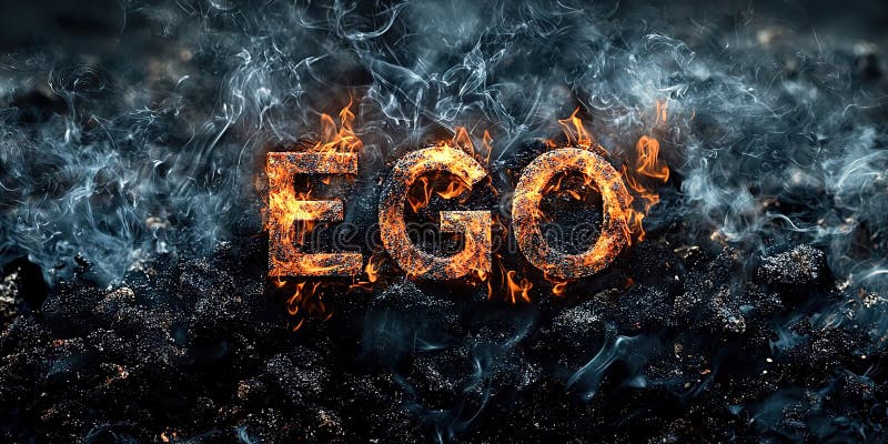The word ego is in smoke stock image. Image of leader - 337041723