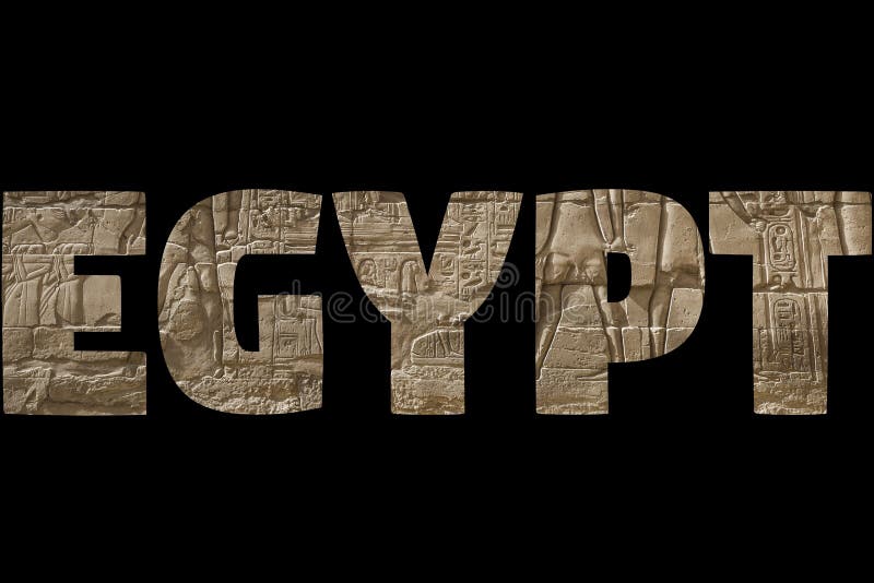 Word EGYPT Over Symbolic Places. Stock Image - Image of landmark ...