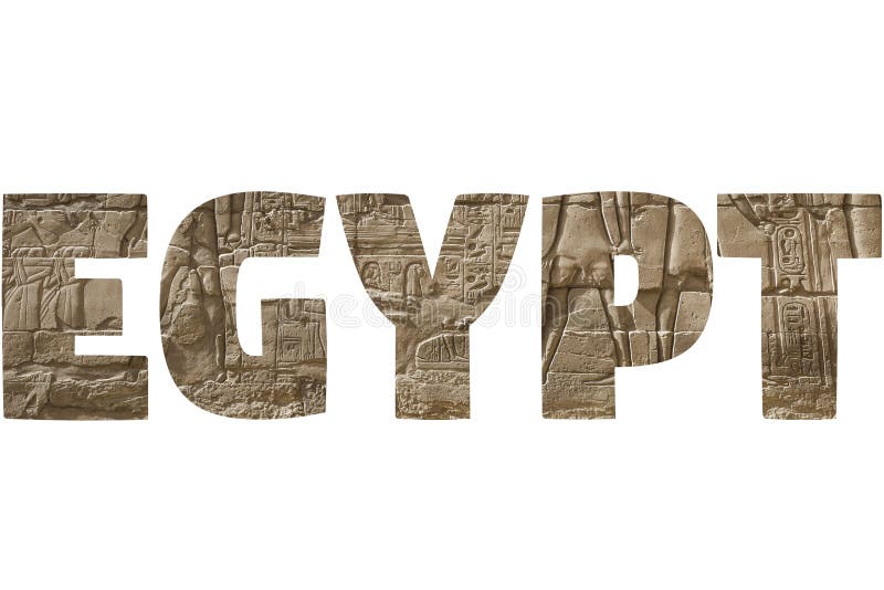 Word EGYPT Over Symbolic Places. Stock Photo - Image of africa, aswan ...