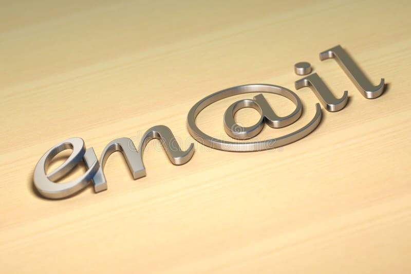 Email Alias at @ Symbol Technology Stock Image - Image of copper ...