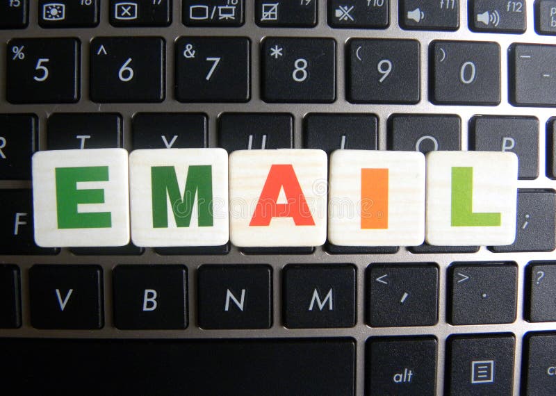 Word Email on Keyboard Background Stock Photo - Image of device, media ...