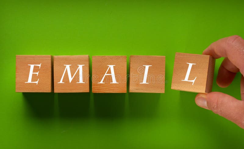 The Word Email Written on Wooden Cubes Stock Photo - Image of digital ...