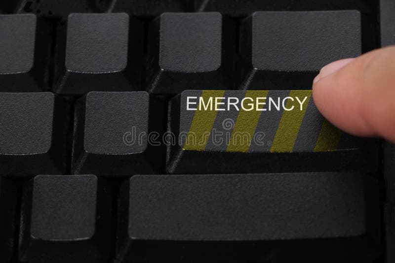 Emergency Computer Key Showing Fire Police or Medical Rescue Stock ...