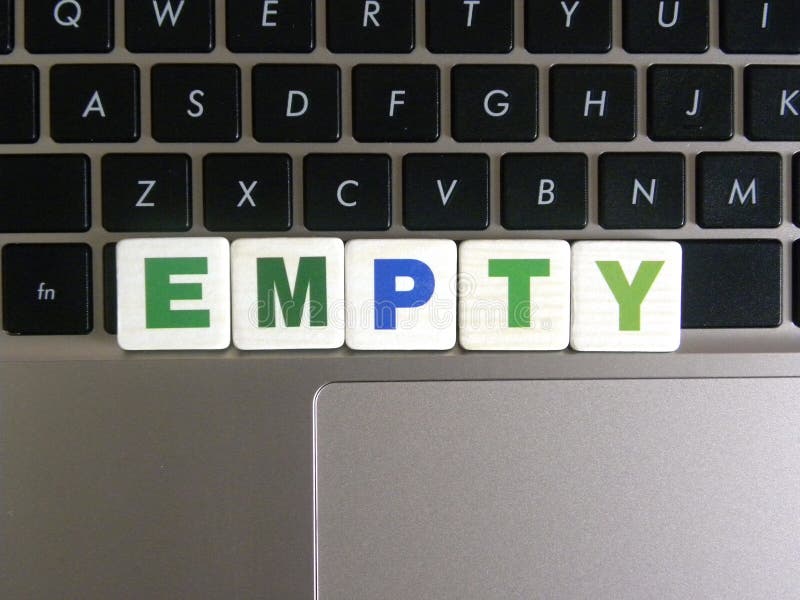 Word Empty on Keyboard Background Stock Image - Image of computer ...