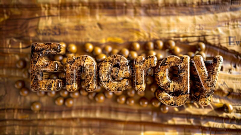 The Word Energy is Written on a Wooden Board Stock Image - Image of ...