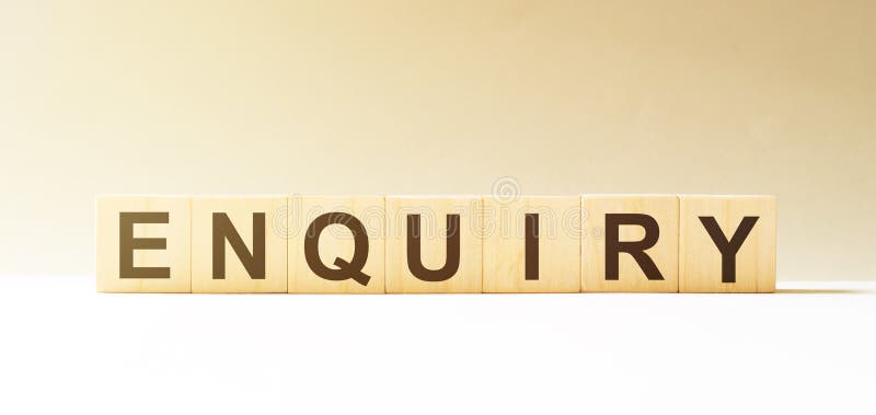 Word ENQUIRY Made with Wood Blocks, Business Concept Stock Image ...