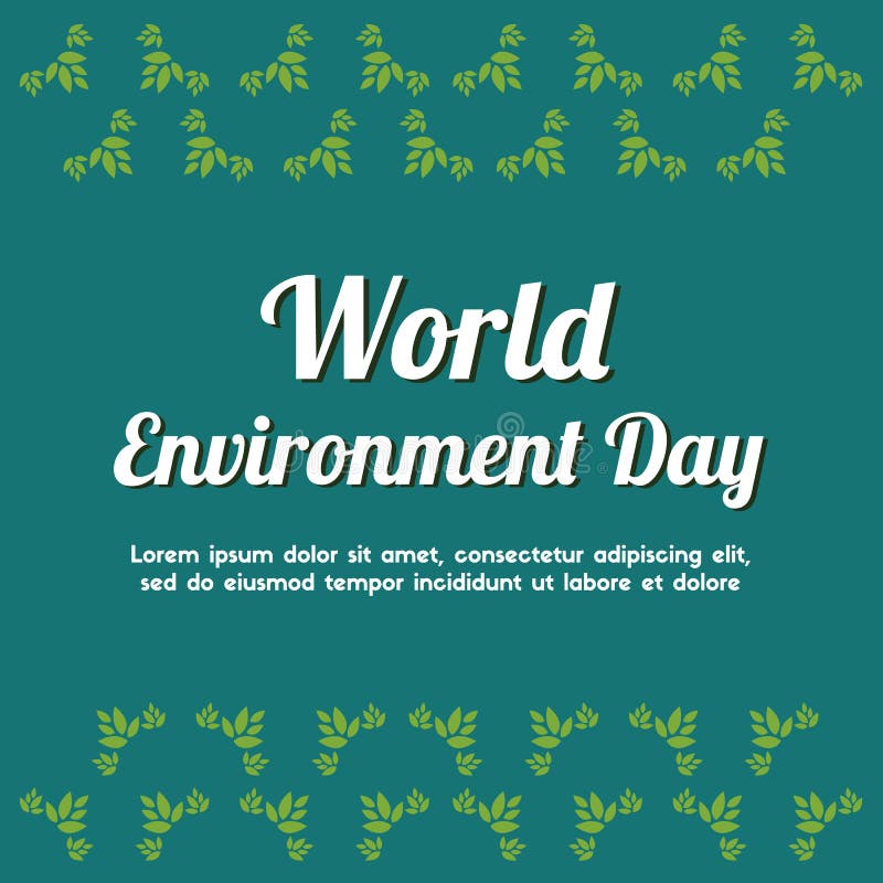 Word Environment Day Poster Tree Stock Vector - Illustration of blue ...
