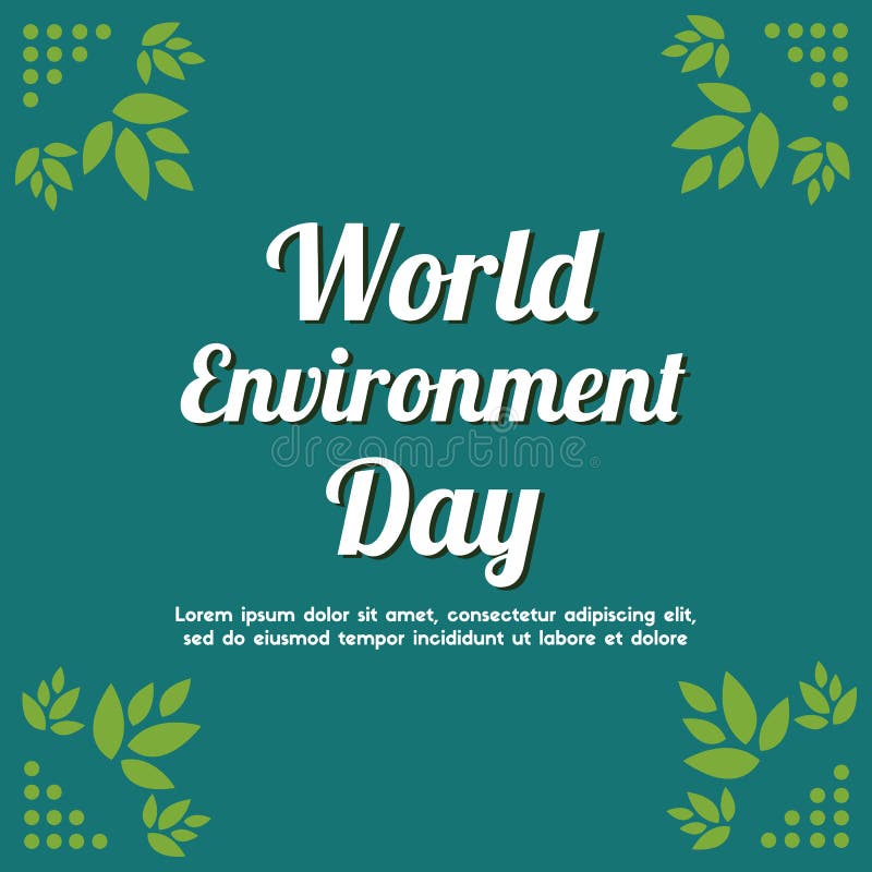 Word Environment Day Poster Tree Stock Vector - Illustration of blue ...