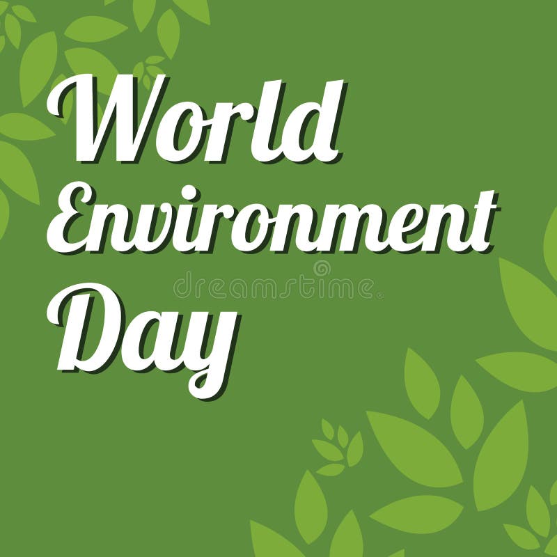Word Environment Day Poster Tree Stock Vector - Illustration of green ...
