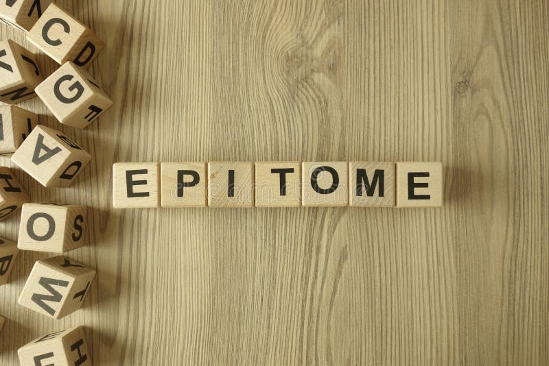 Epitome Word Concept on Cubes Stock Photo - Image of compact, note ...