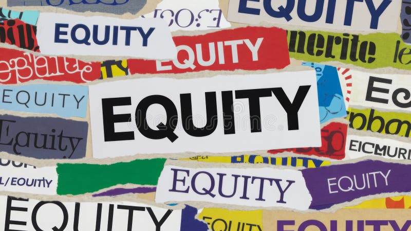 Word Equity Repeated in Various Styles Stock Image - Image of design ...