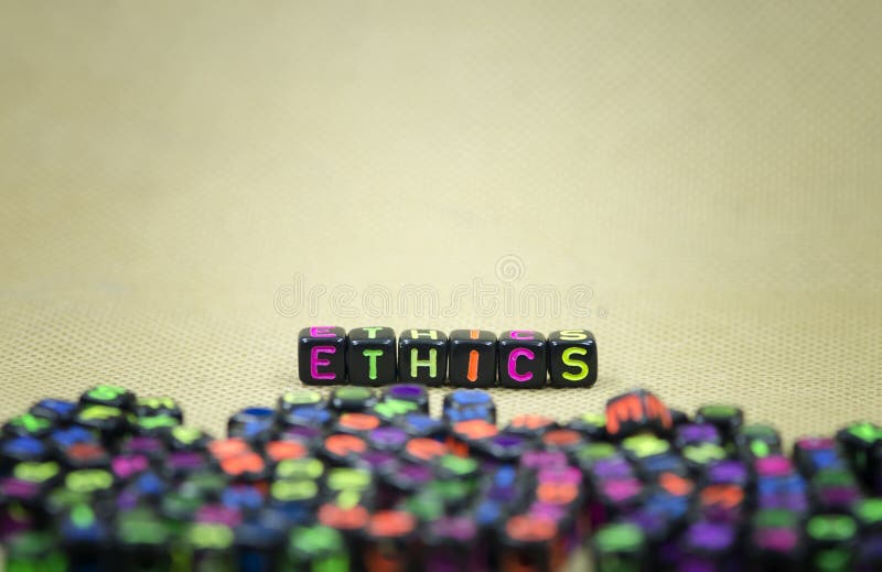 Word Ethics Spell Using Colorful Alphabets Block Stock Photo - Image of ...