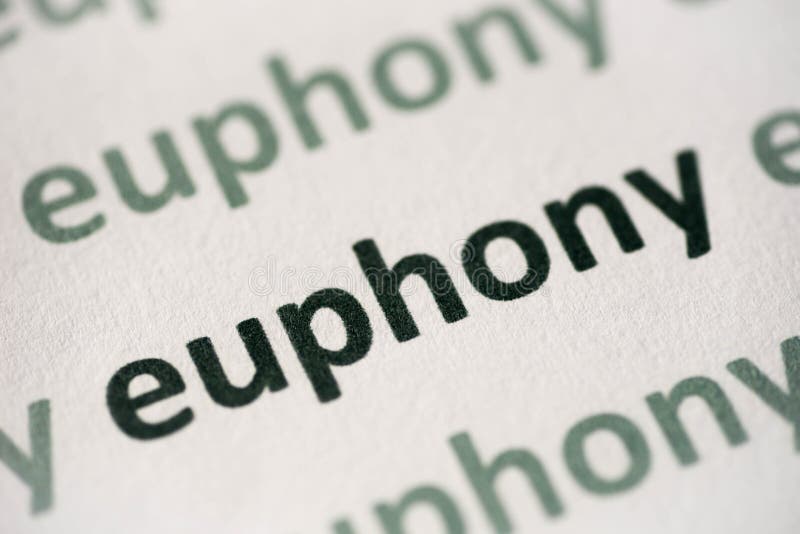 Word Euphony Printed on Paper Macro Stock Photo - Image of ...