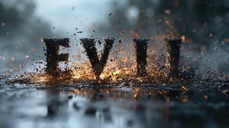 The Word Evil is Spelled Out in the Middle of a Pool, AI Stock ...