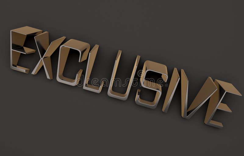 Word Exclusive On Dark Background Stock Illustration - Illustration of ...