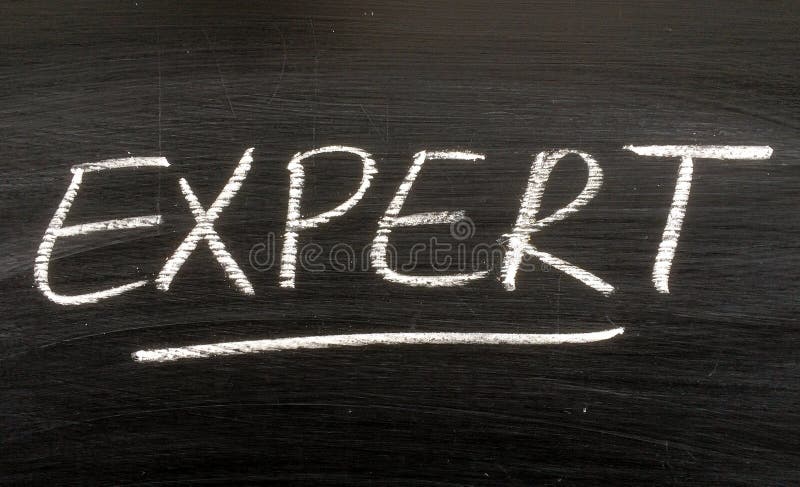 The Word EXPERT on a Blackboard Stock Photo - Image of mentor, trainer ...
