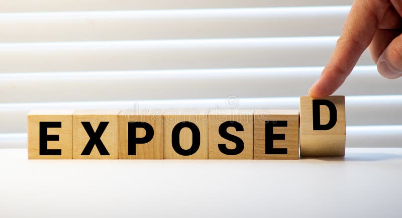 The Word of EXPOSED on Building Blocks Concept Stock Image - Image of ...