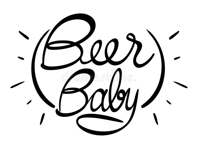 Word Expression for Beer Baby Stock Vector - Illustration of sign ...