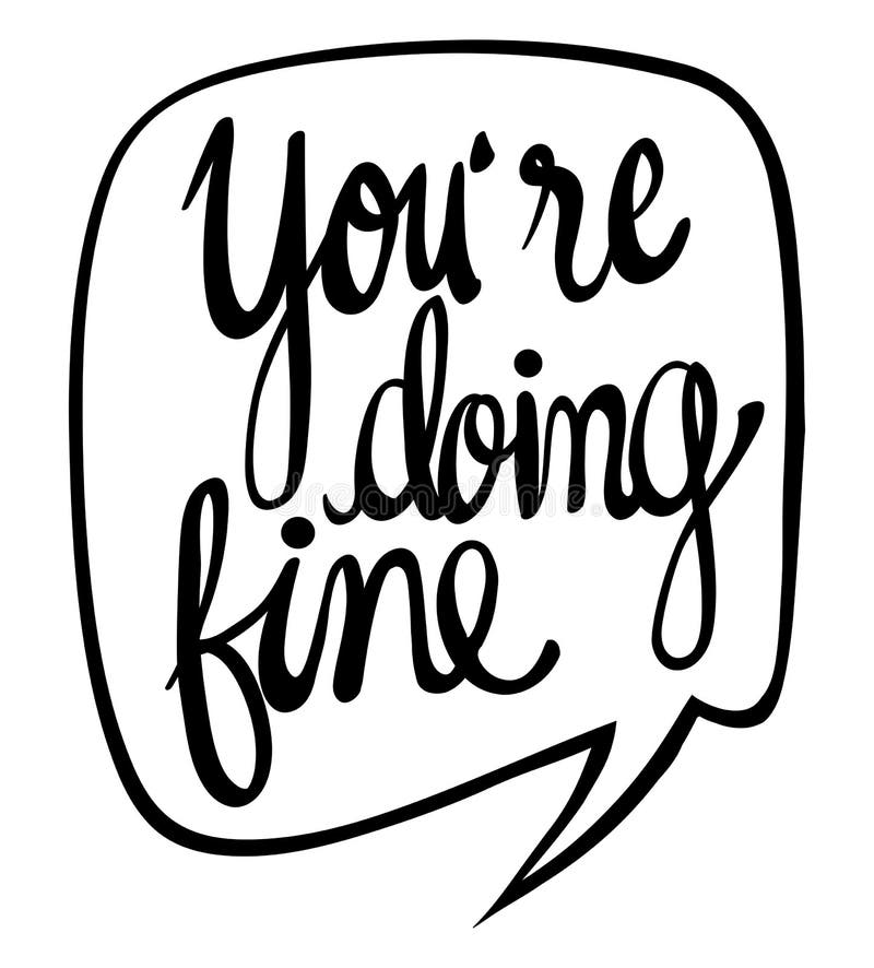 Word Expression Doing Fine Stock Illustrations – 3 Word Expression ...