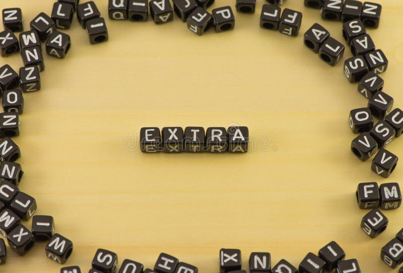 Extra word stock image. Image of points, important, additional - 30235521