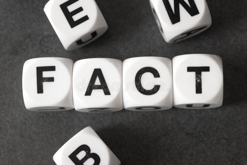 Word fact on toy cubes stock image. Image of letters - 94386227