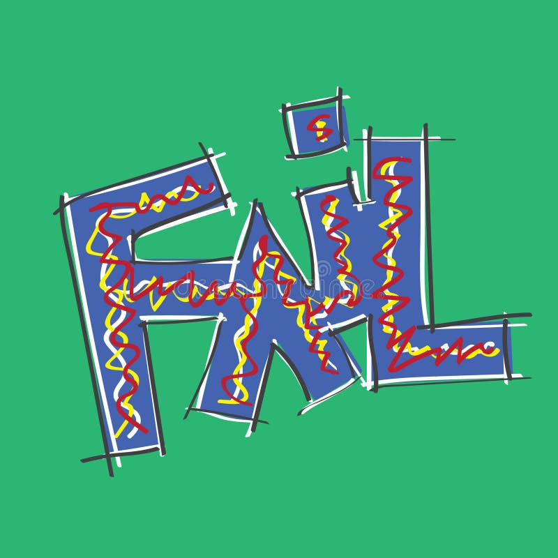 Word Fail. Vector Illustration Decorative Design Stock Vector ...