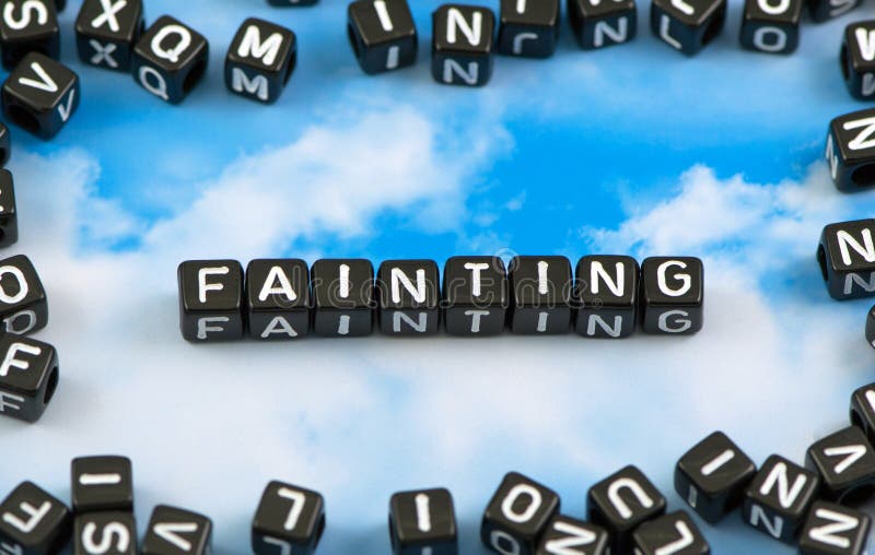 Word Vertigo in Red Letters on a Blue Background. the Concept of ...