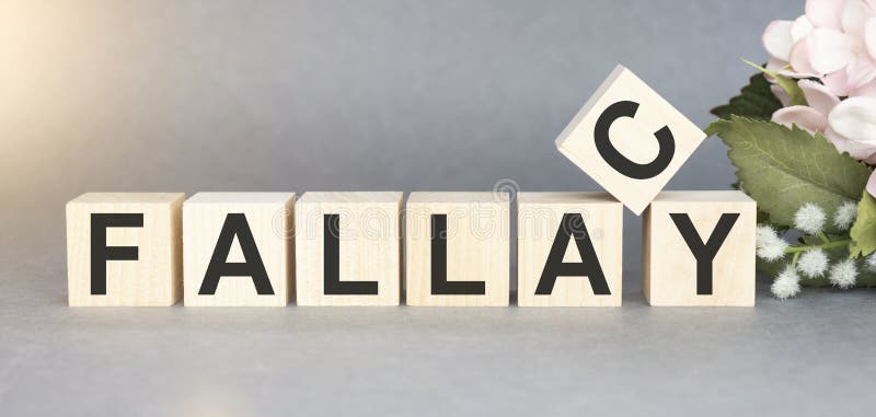 The Word of FALLACY on Building Blocks Stock Photo - Image of wrong ...