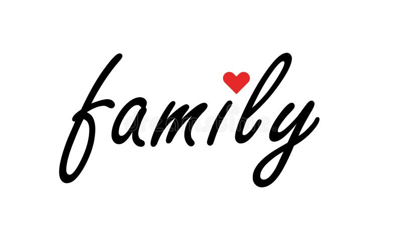 Word family close up stock illustration. Illustration of isolated ...