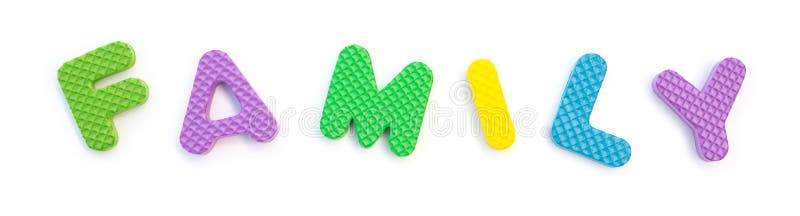 Word of Family Made by Alphabet Jigsaw Puzzle Stock Photo - Image of ...