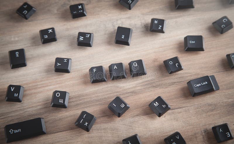 Word FAQ on Computer Keyboard Buttons Stock Image - Image of answer ...