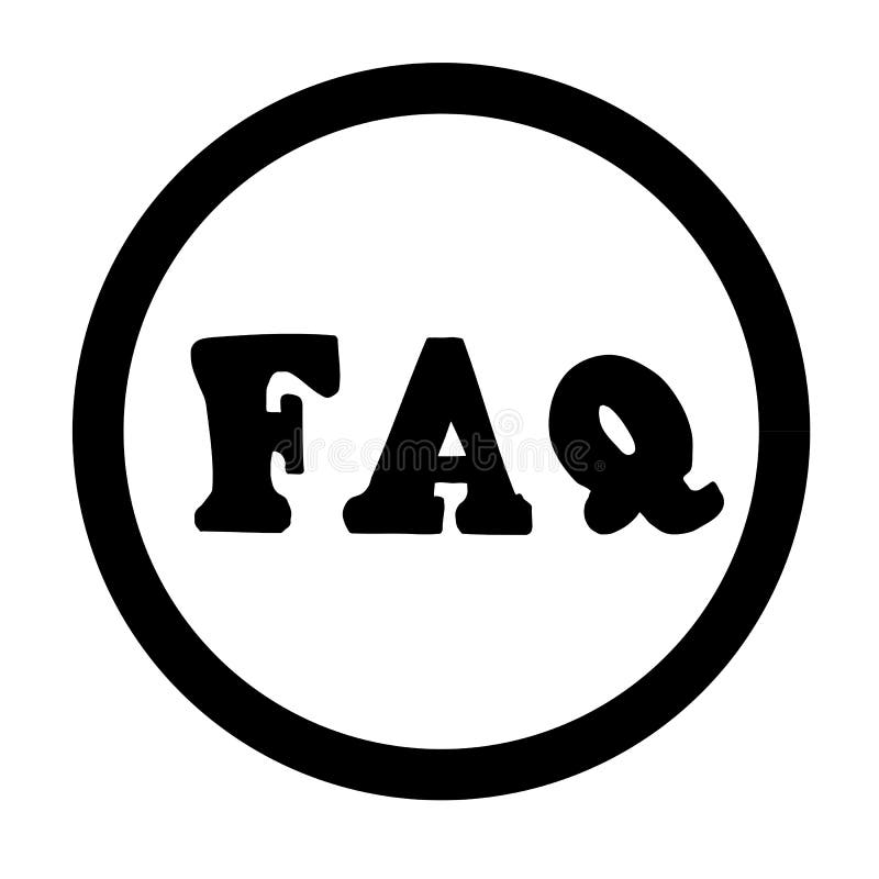 Word Faq Icon. Circle Vector Stock Illustration - Illustration of ...