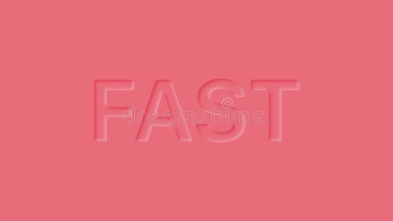 Word Fast in Pastel Color. Trendy Neumorphism Loop Animation Stock ...