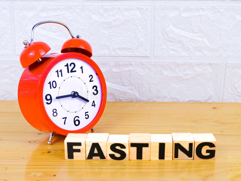The Word Fasting in Wooden Blocks. Fasting Concept Illustration Stock ...
