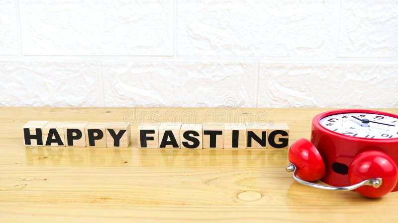 The Word Fasting in Wooden Blocks. Fasting Concept Illustration Stock ...