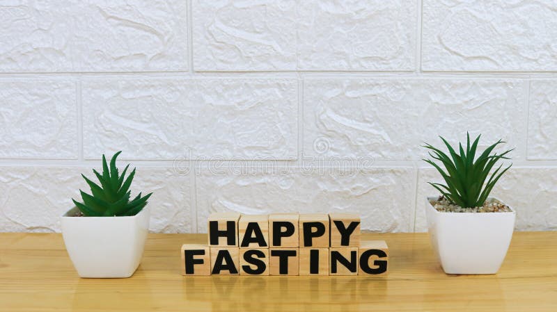 The Word Fasting in Wooden Blocks. Fasting Concept Illustration Stock ...