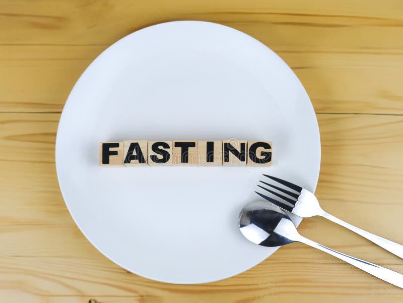 The Word Fasting in Wooden Blocks. Fasting Concept Illustration Stock ...